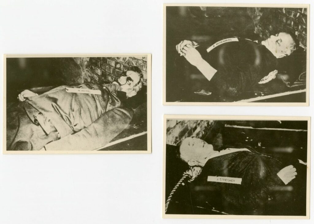 Photographs of Nazi war criminals executed at the Nuremberg trials ...