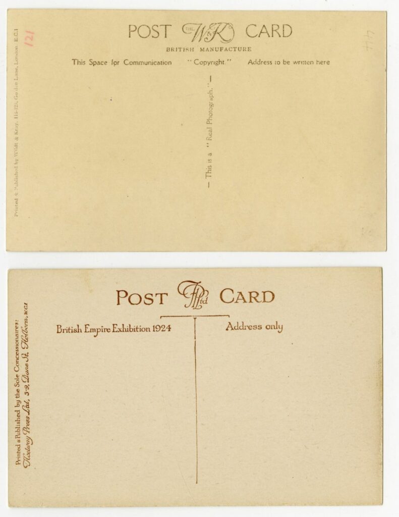 Two Real photo postcards of the Palestine Pavilion at the British ...