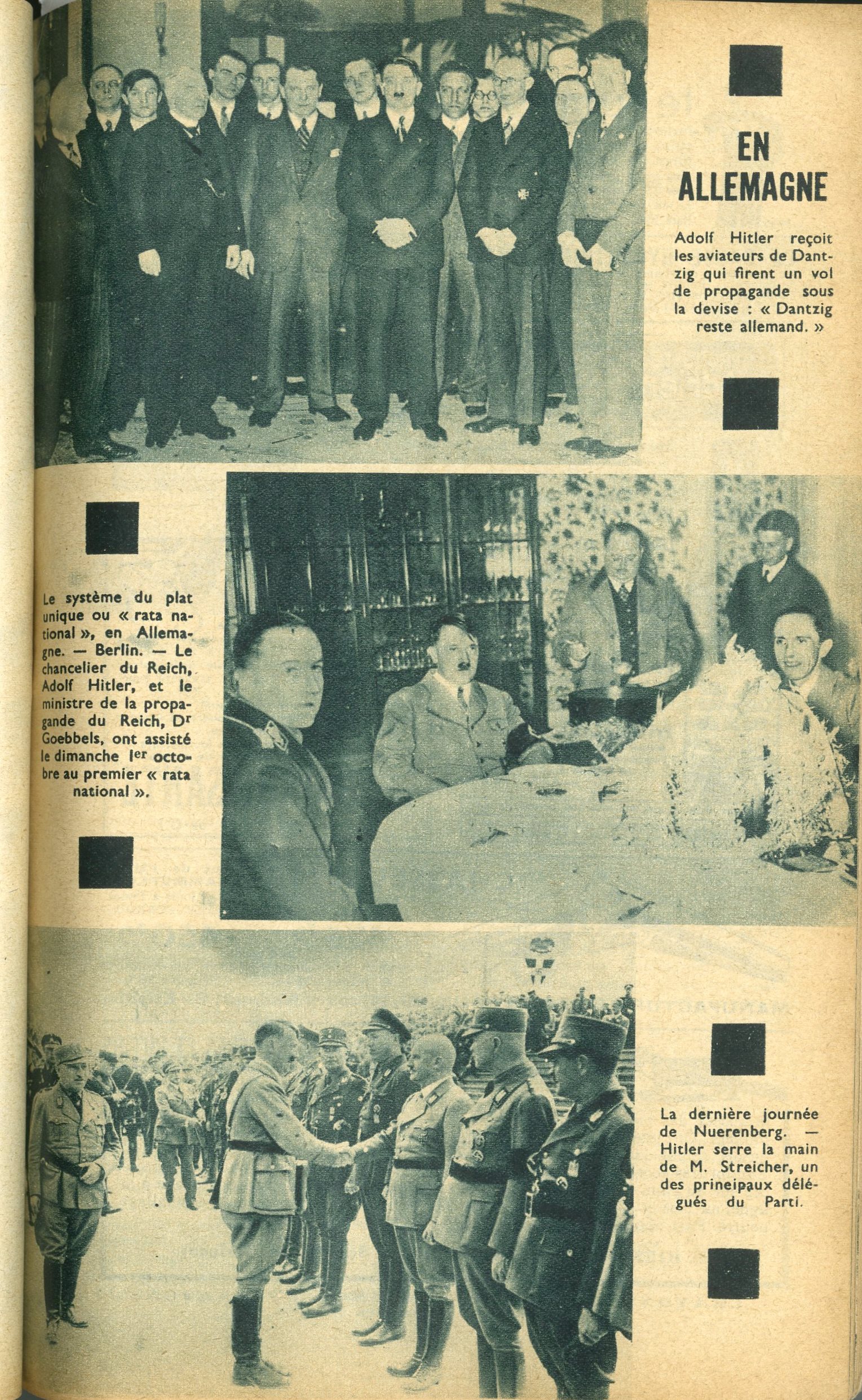 A 1935 calendar by the French Le Dépêche featuring rare documentation ...