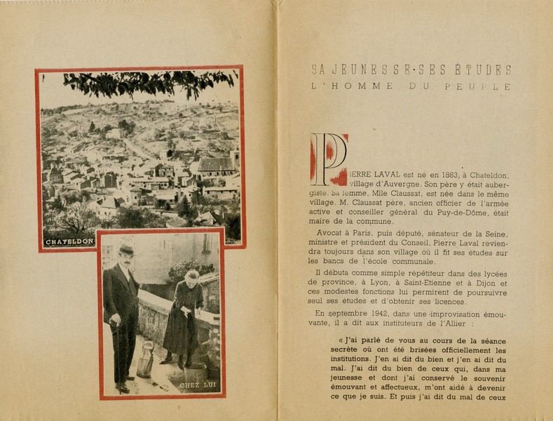 A rare publication in praise of Pierre Laval – the Prime Minister of ...
